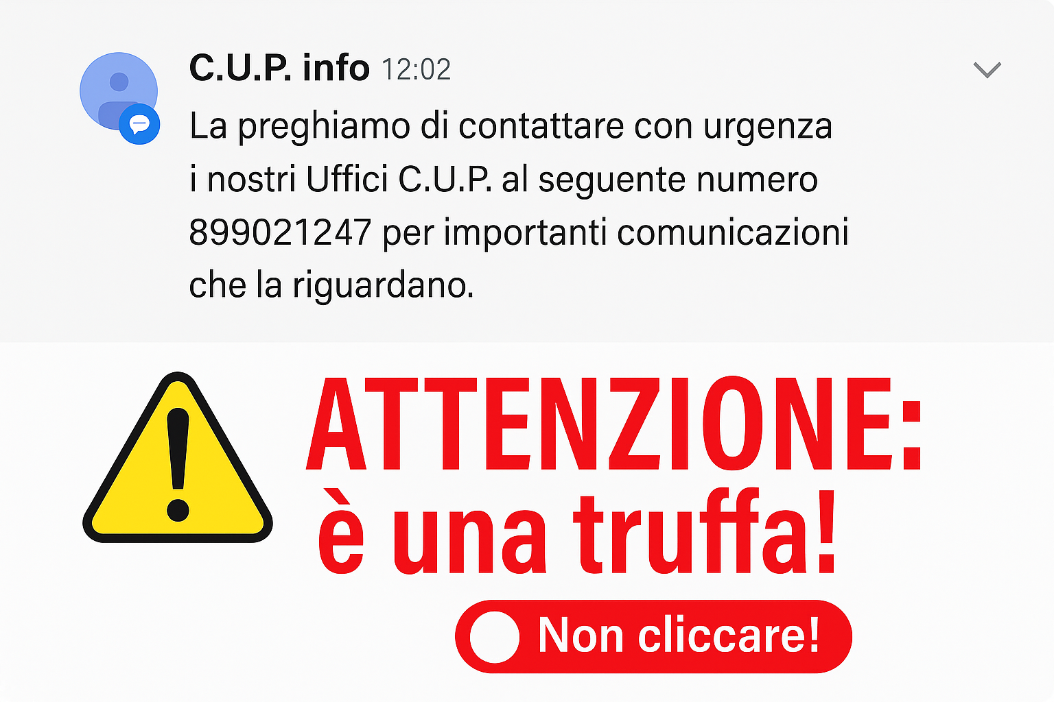 FALSI MESSAGGI C.U.P. | Azienda Sanitaria Locale "Città di Torino"